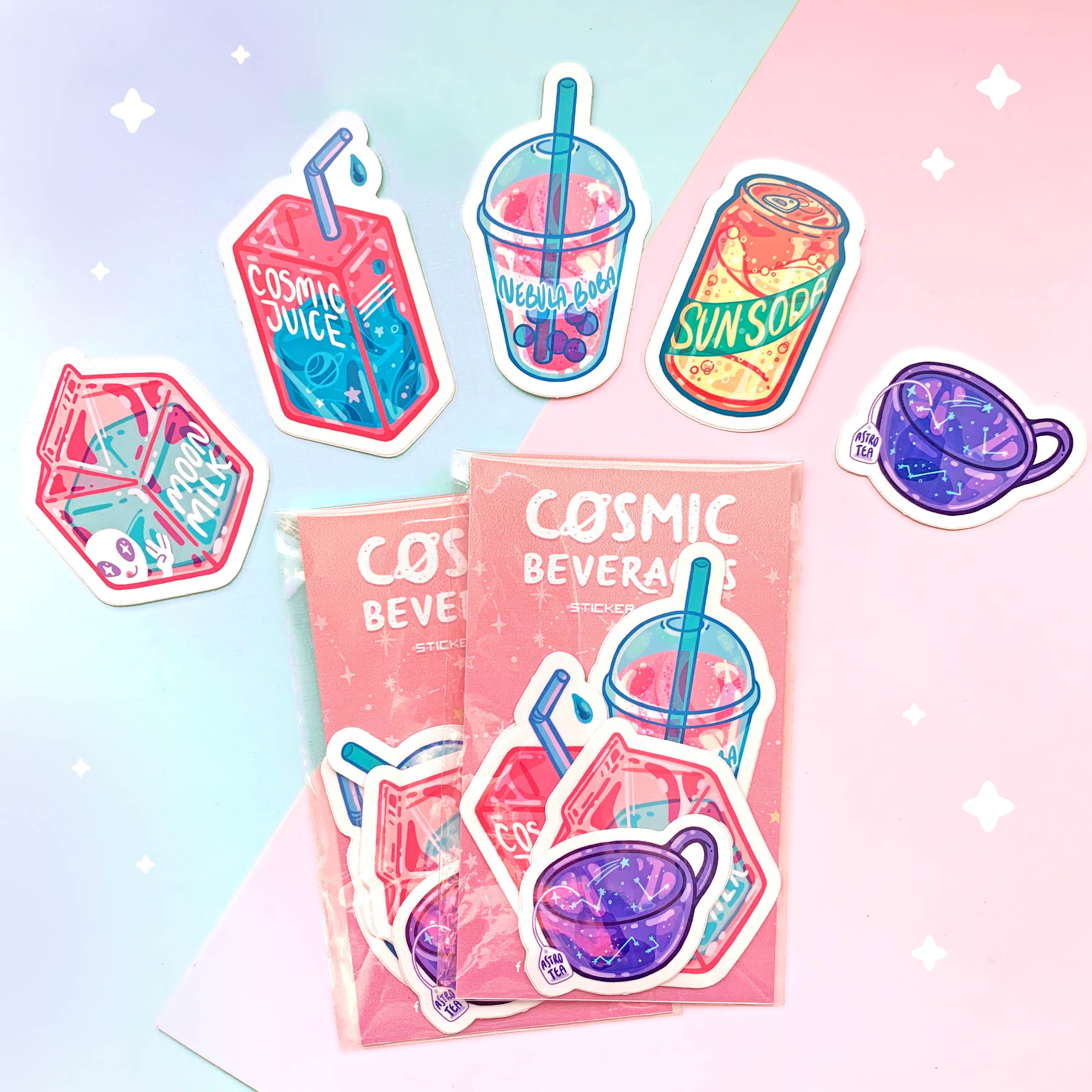 Cosmic Beverages Sticker Pack – Fifth Element Pins